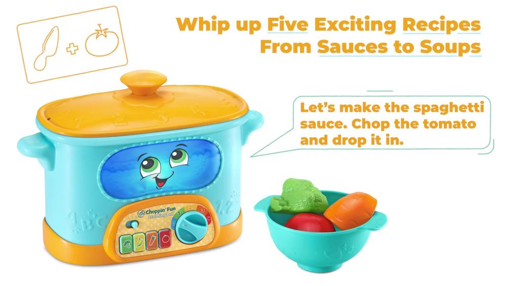 LeapFrog Choppin’ Fun Learning Pot, Interactive Cooking & Pretend Play ...