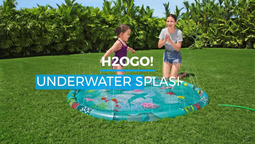 H2OGO! 65" Underwater Sprinkler Splash Kiddie Pool - Walmart.com