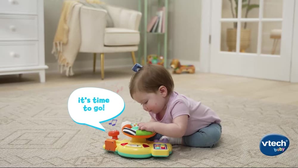 V-Tech Baby Bopping & Cruising Baby Driver Toy with Soft Textures ...