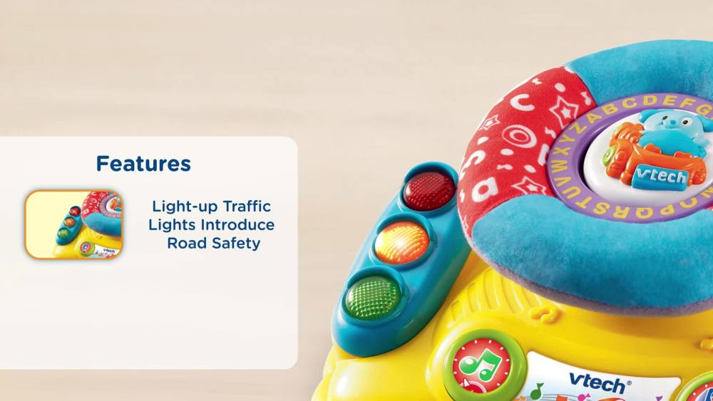 VTech Around Town Baby Driver With Turning Wheel and Gear Shifter ...