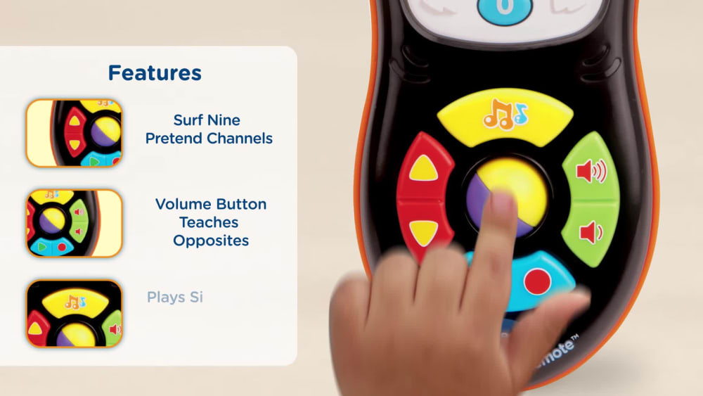 V-Tech Baby Click Count Remote Toy for Learning Numbers Colors Shapes ...