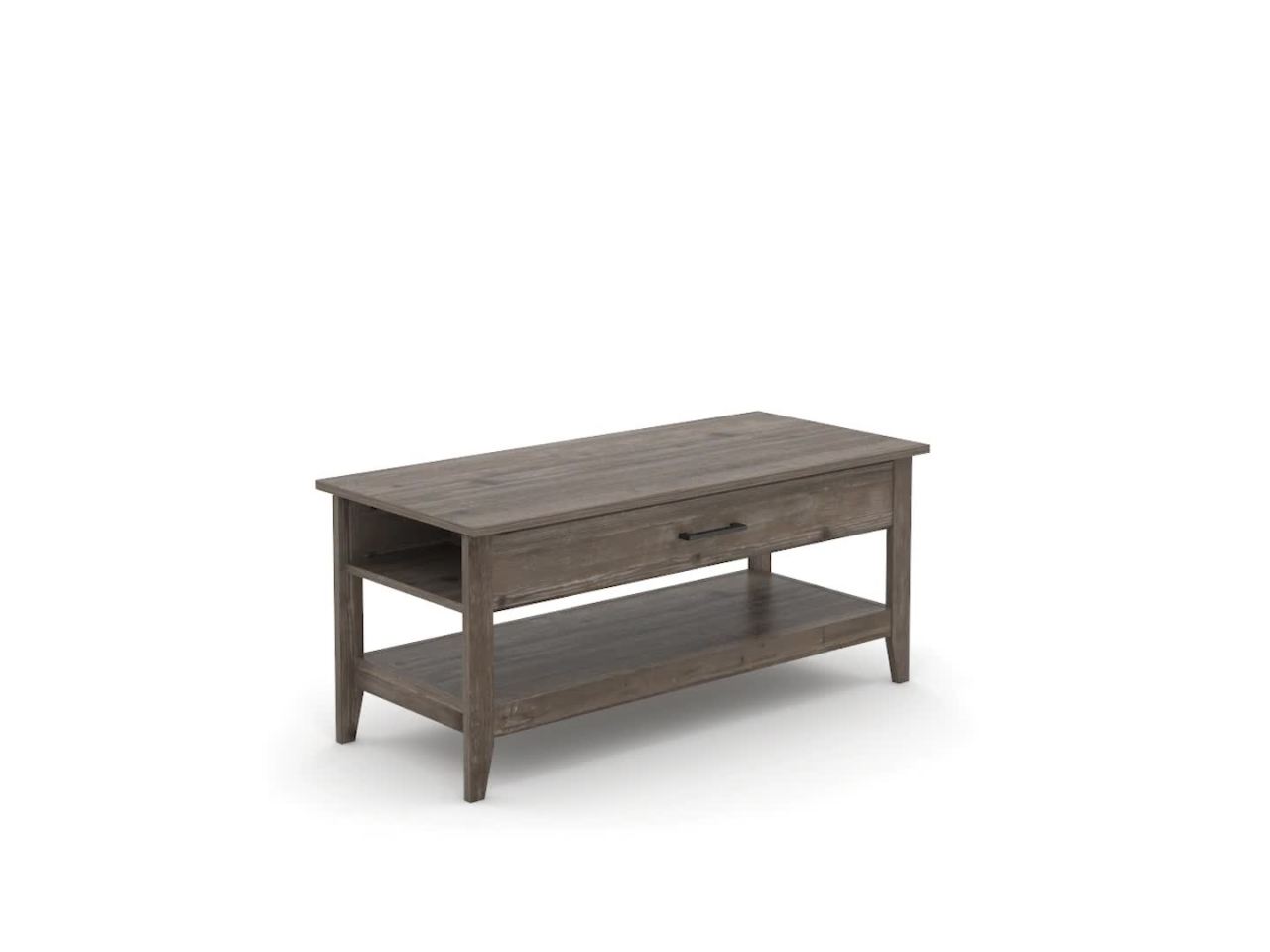 Sauder Summit Station Lift-Top Coffee Table with Shelf, Pebble Pine ...