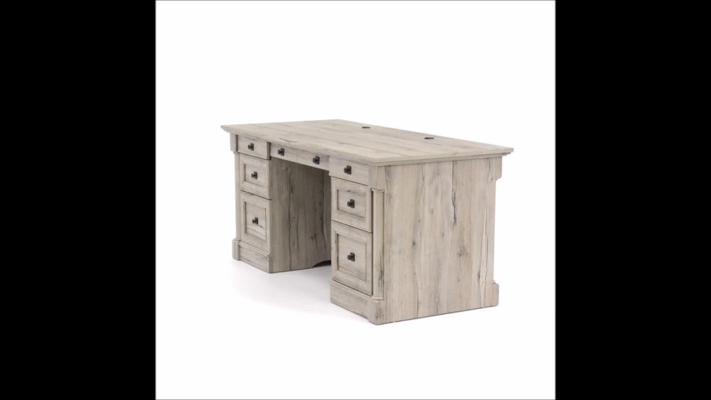 Sauder Palladia Executive Desk, Split Oak Finish - Walmart.com