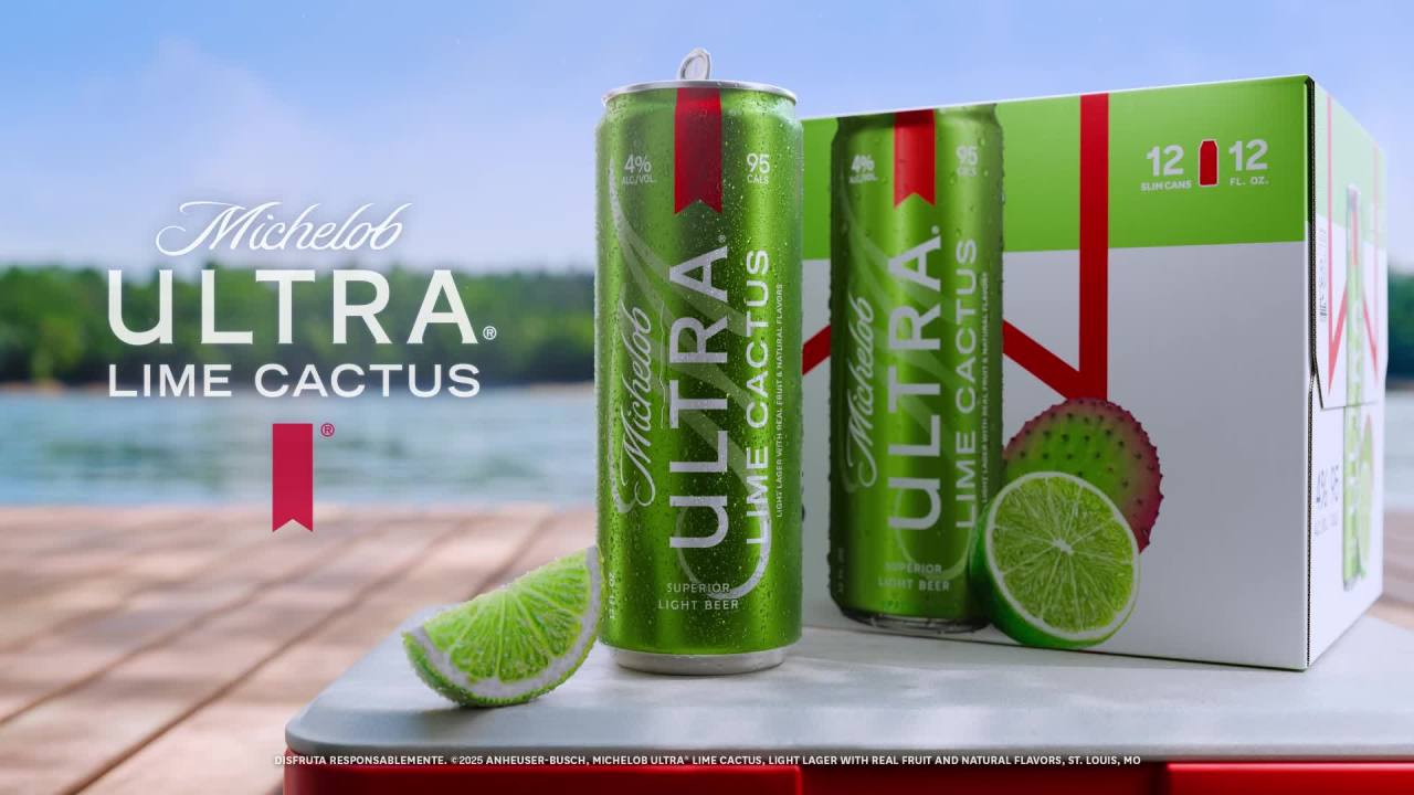 Michelob ULTRA Lime Cactus American Beer 12 Pack 12 fl oz Glass Bottles ...