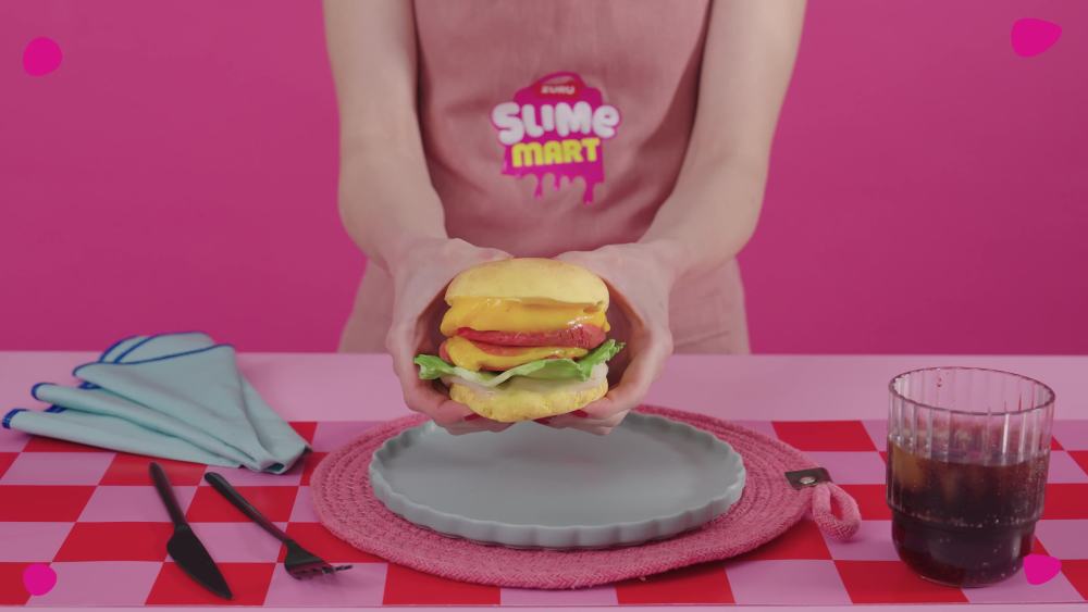 Slime Mart Small Basket Burger Pretend Play Food Themed DIY Slime Craft ...