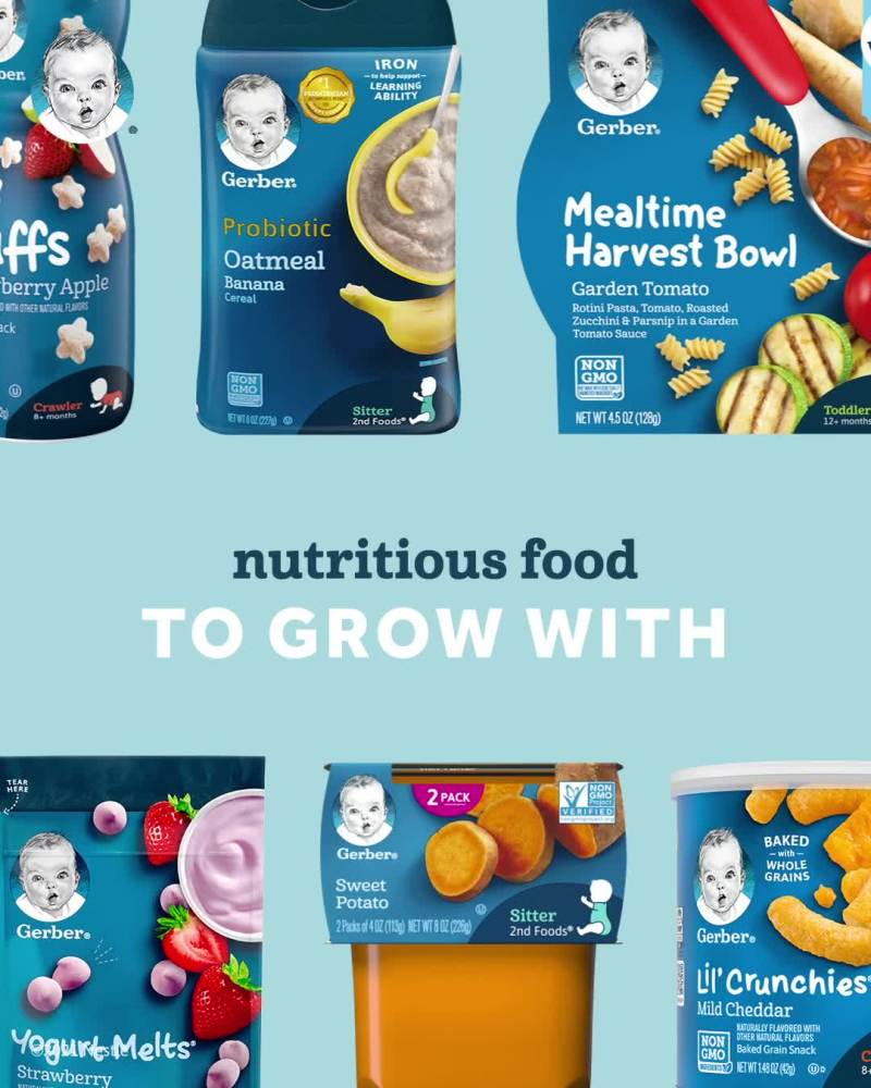 Gerber 2nd Foods Baby Food, Tropical Adventure Variety Pack, 2 oz Tubs ...