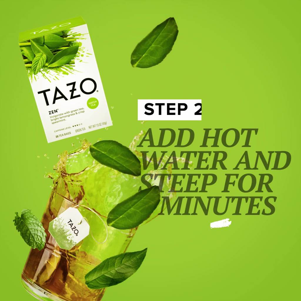 Tazo Zen Green Tea Bags 20ct - Hot Mint Infusion - Walmart.com