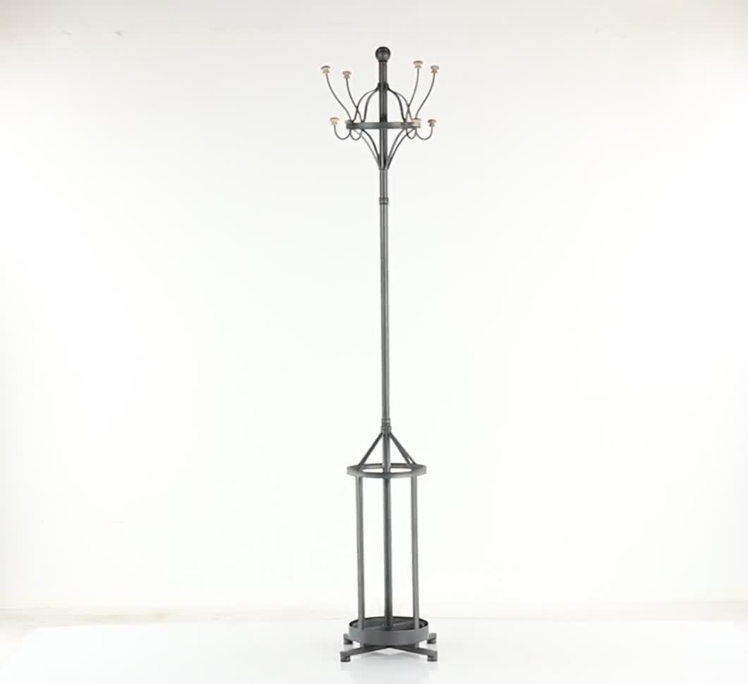 DecMode 19" x 77" Black Metal Coat Rack, 1-Piece - Walmart.com