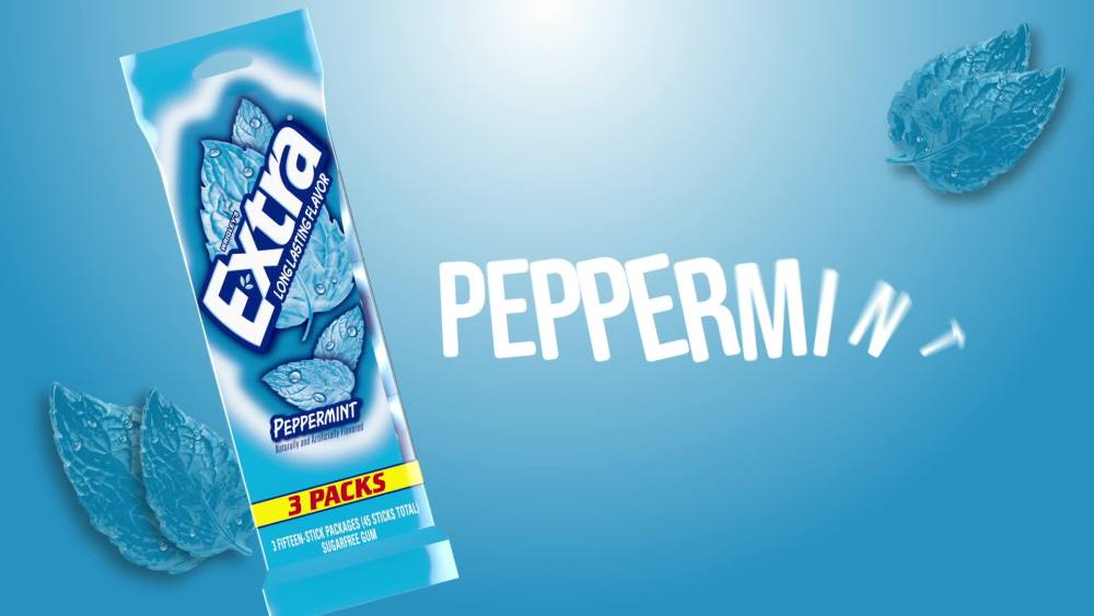 Extra Peppermint Sugar Free Travel Chewing Gum Bulk - 15 Ct (3 Pack ...