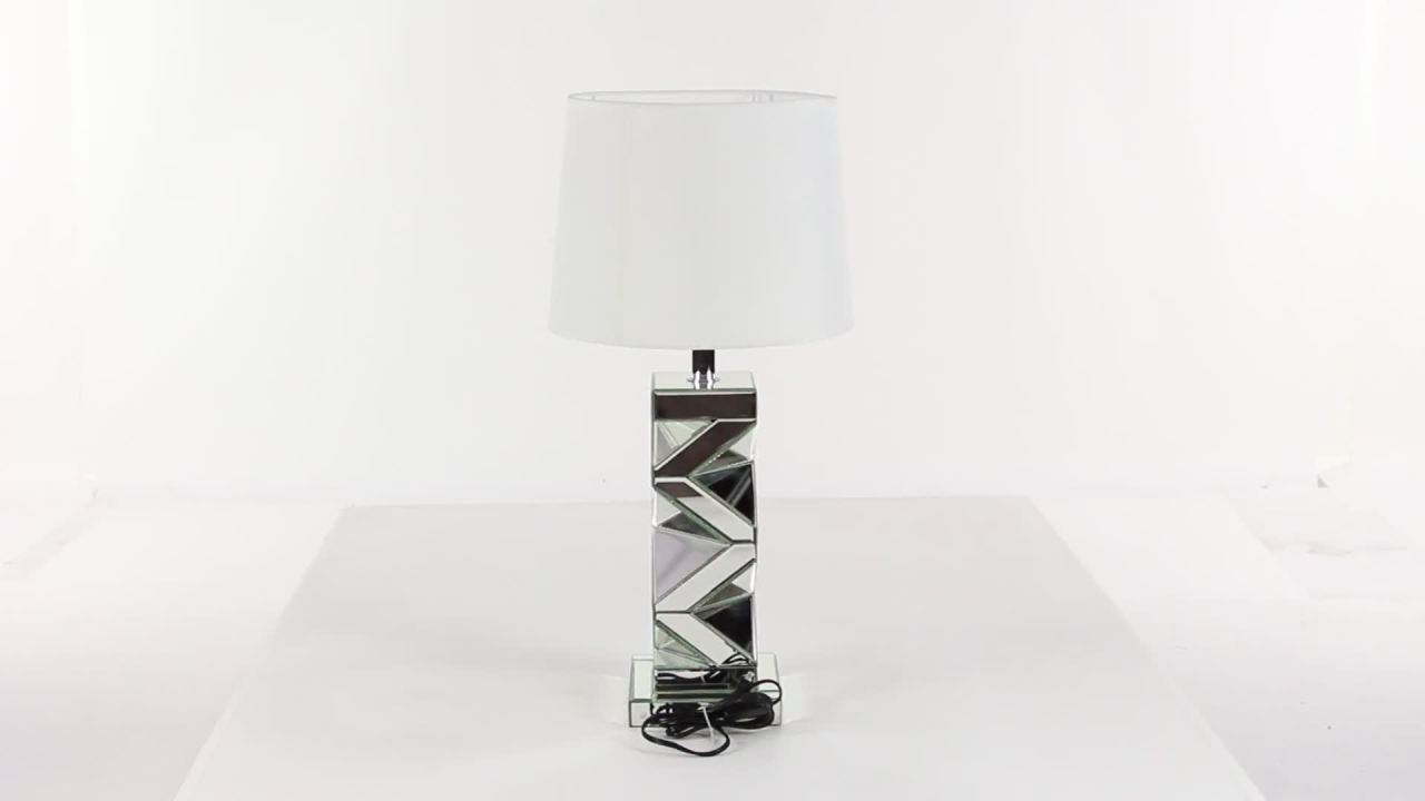 Gorgeous Glass Mirror Table Lamp - Walmart.com