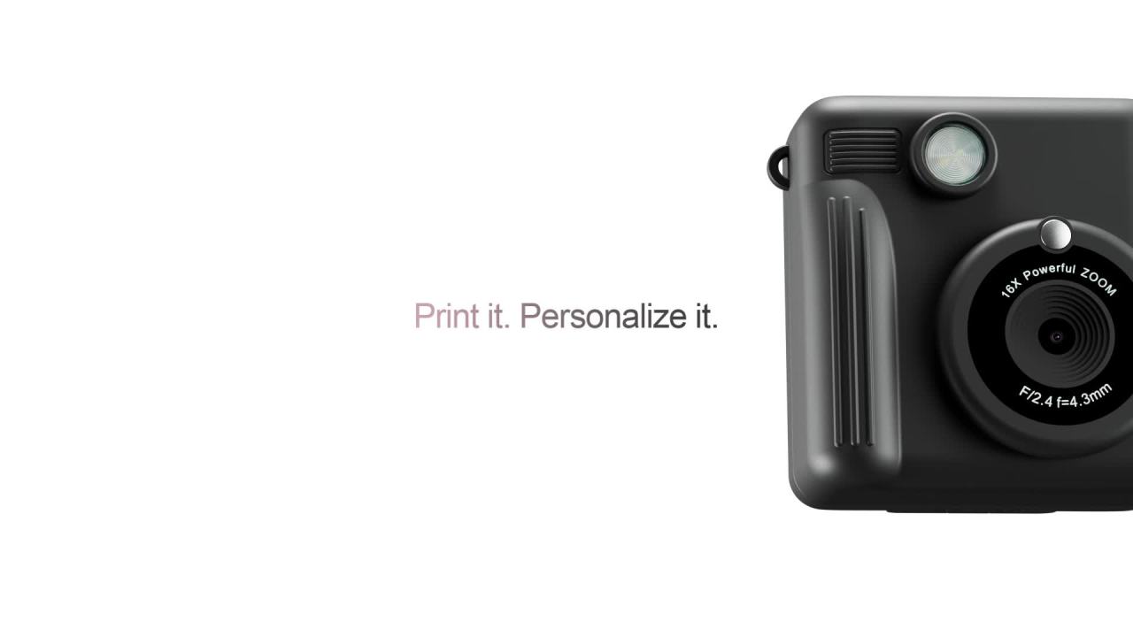 Vivitar InstaPrint Digital Camera, 12MP, 4 Games, 2 Rolls of Paper ...