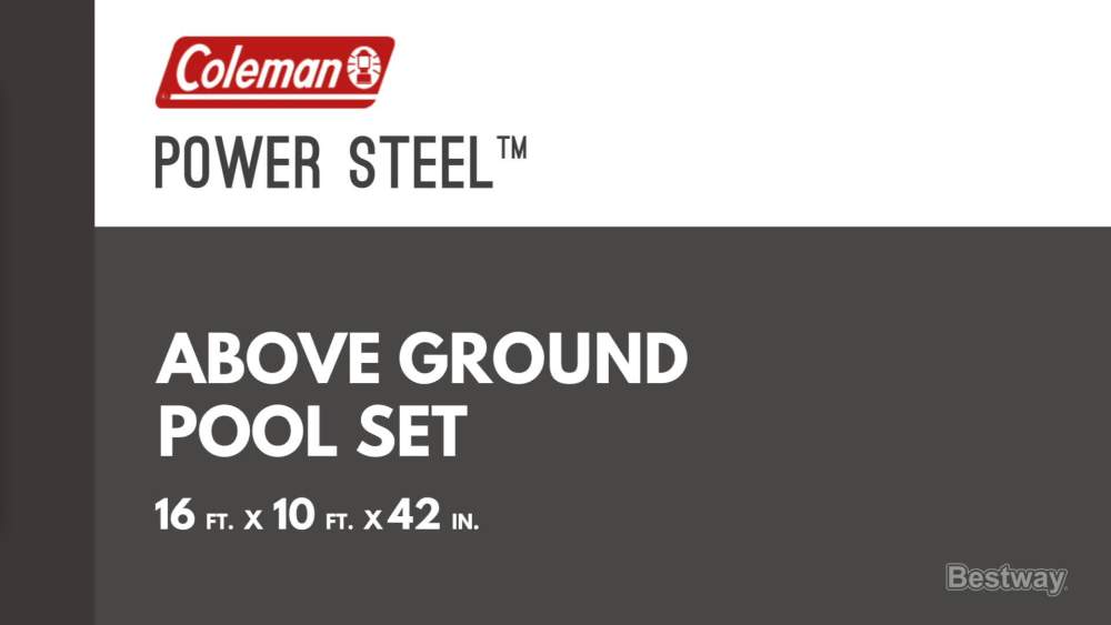 Coleman Power Steel 16 ft. x 10 ft. x 42 in. Oval Metal Frame Above ...