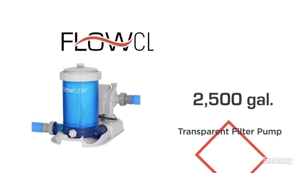 Flowclear 58671E 2,500 gal. Transparent Filter Pump - Walmart.com