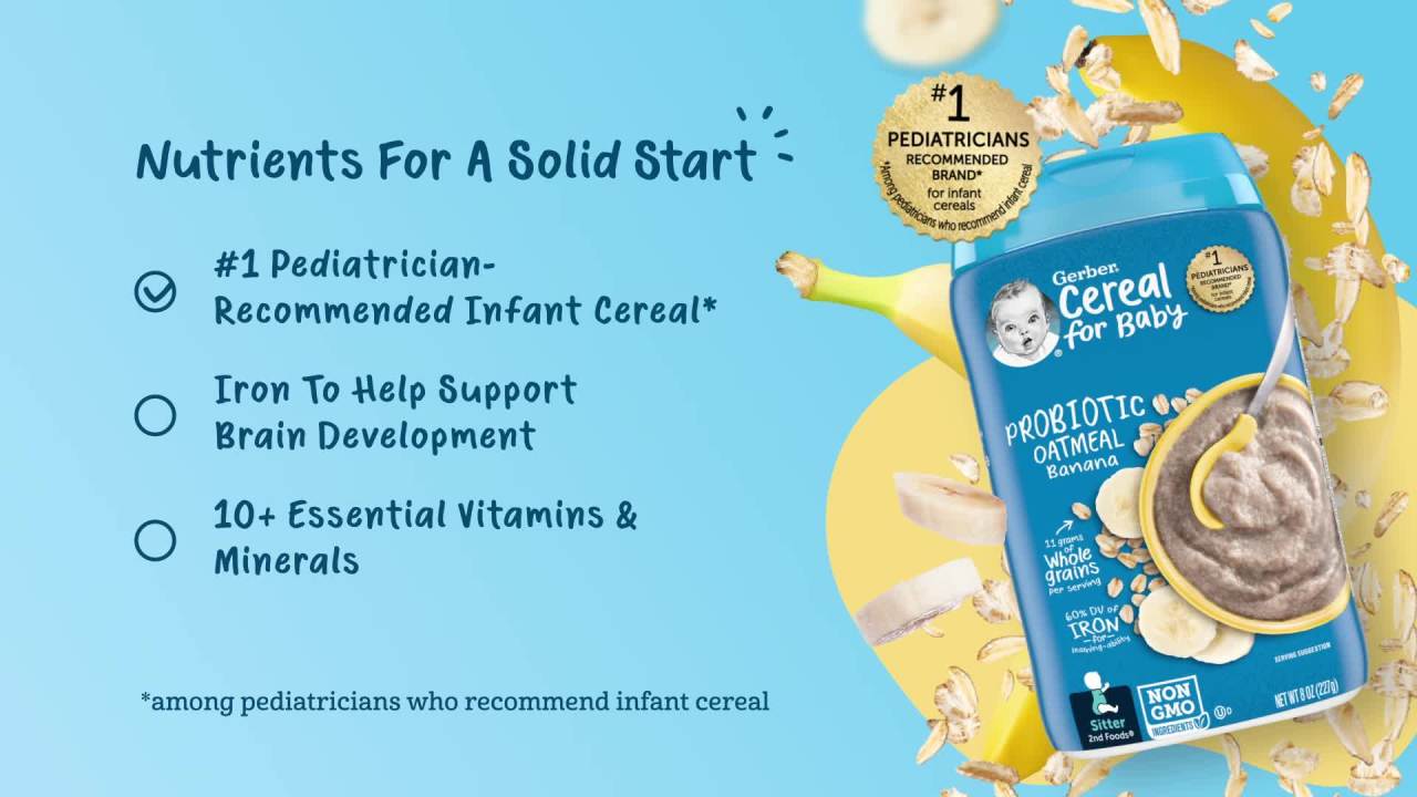 Gerber 2nd Foods Baby Cereal, Grain & Grow Multigrain, Clean Label ...