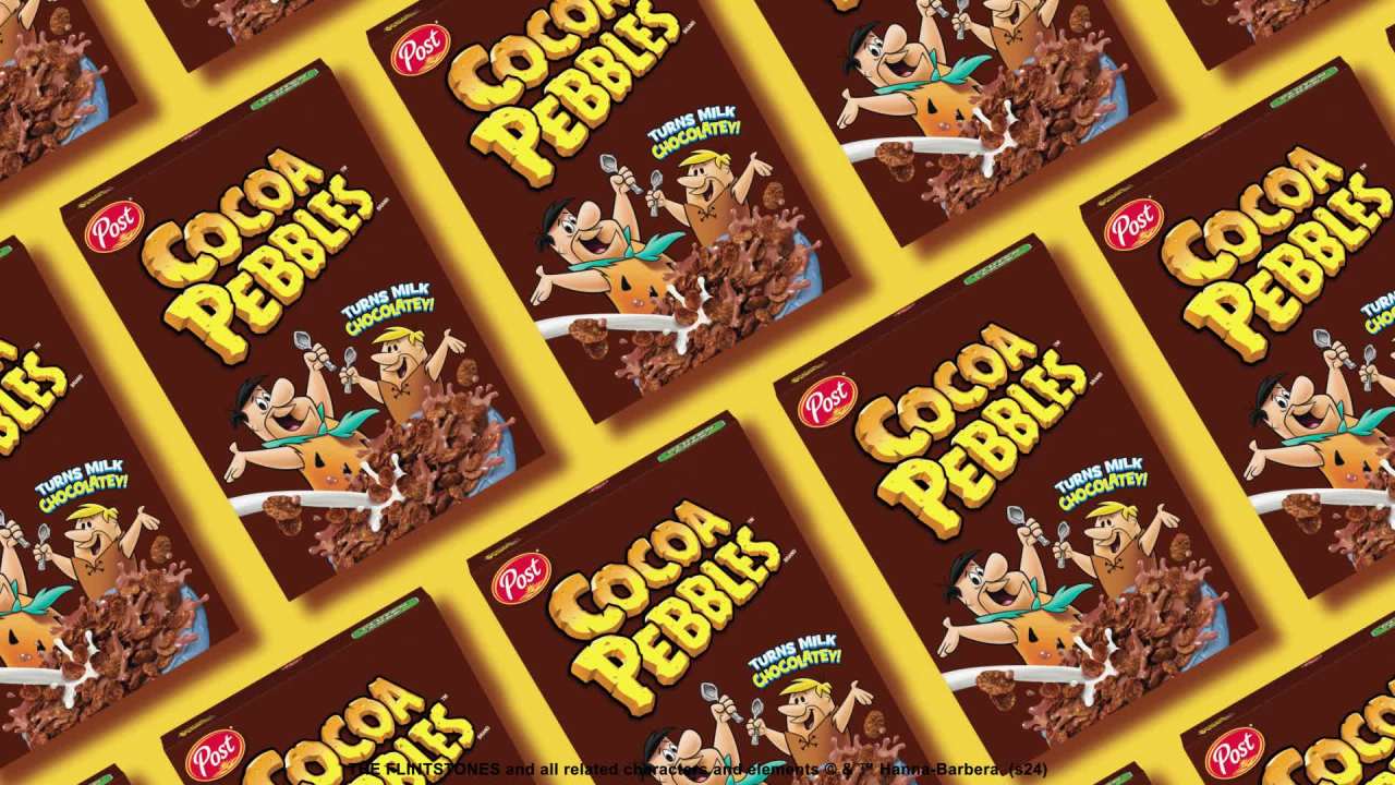(12 pack) Post Cocoa PEBBLES Cereal, Chocolatey Kids Cereal, Gluten ...