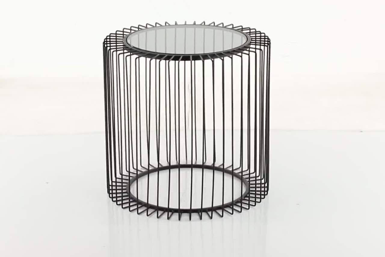 DecMode Black Metal Accent Table - 19.75L x 19.7W x 18.95H - Walmart.com