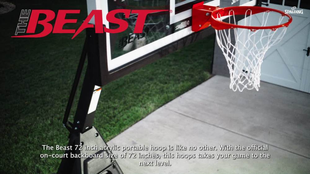 Spalding the Beast 72 In. Acrylic Portable Basketball Hoop System ...