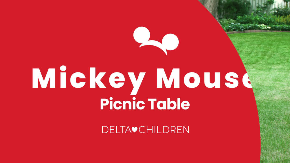 Disney Mickey Mouse Picnic Table with Block Baseplate & Cupholders ...