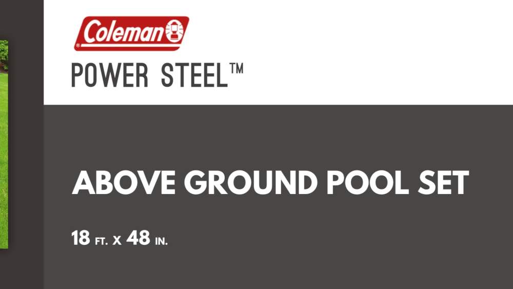 Coleman Power Steel 18’ x 48” Round Metal Frame Above Ground Pool Set ...
