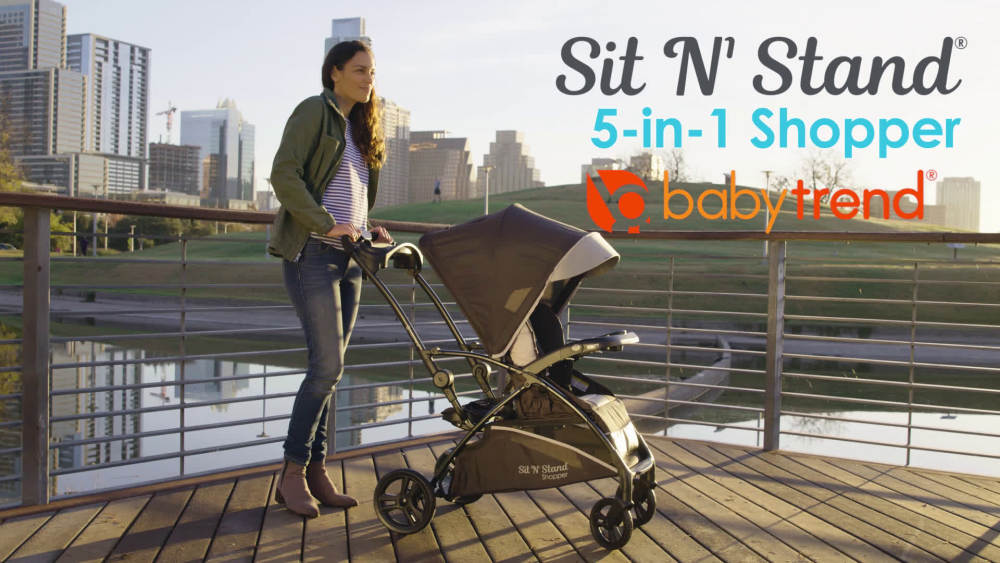 Baby Trend Sit N Stand® 5-in-1 - Shopper Stroller - Kona - Black ...