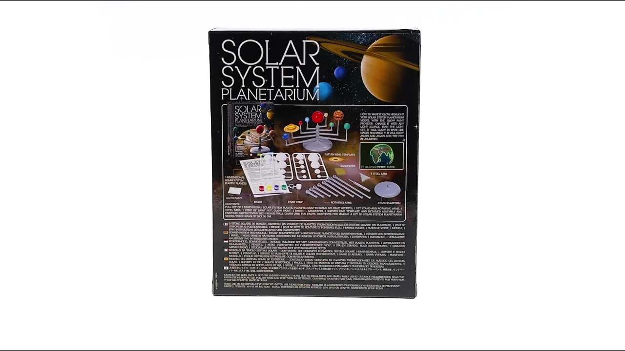4M KidzLab Solar System Mobile Making Kit, Glow-in-the-Dark ...