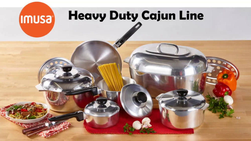 Imusa 14 Quart Heavy Duty Cajun Aluminum Stock Pot with Lid - Walmart.com