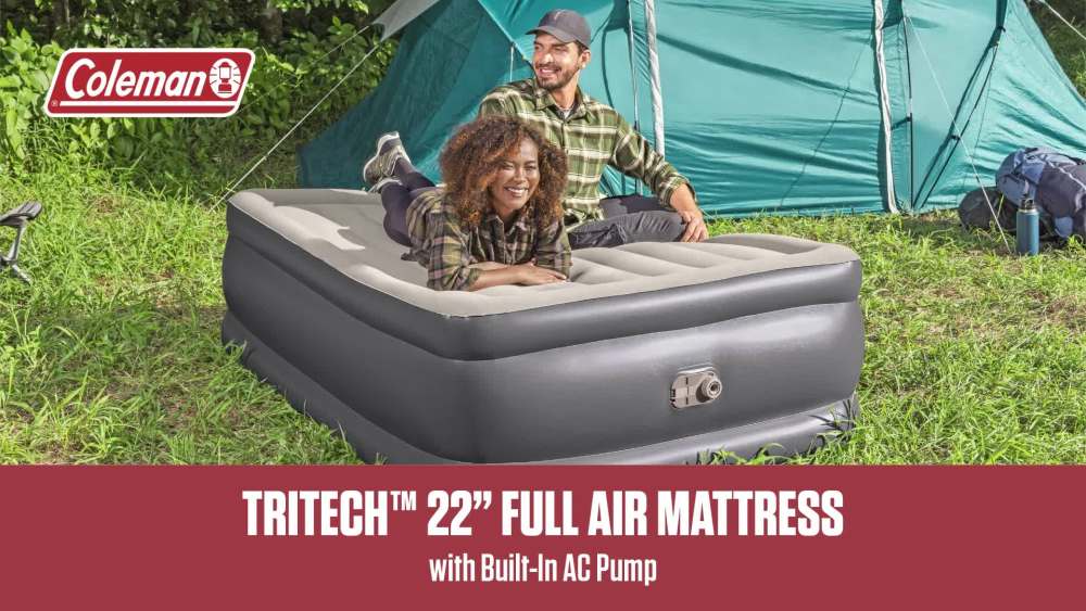 Coleman Tritech Air Mattress Full 22" with Built-in AC Pump - Walmart.com