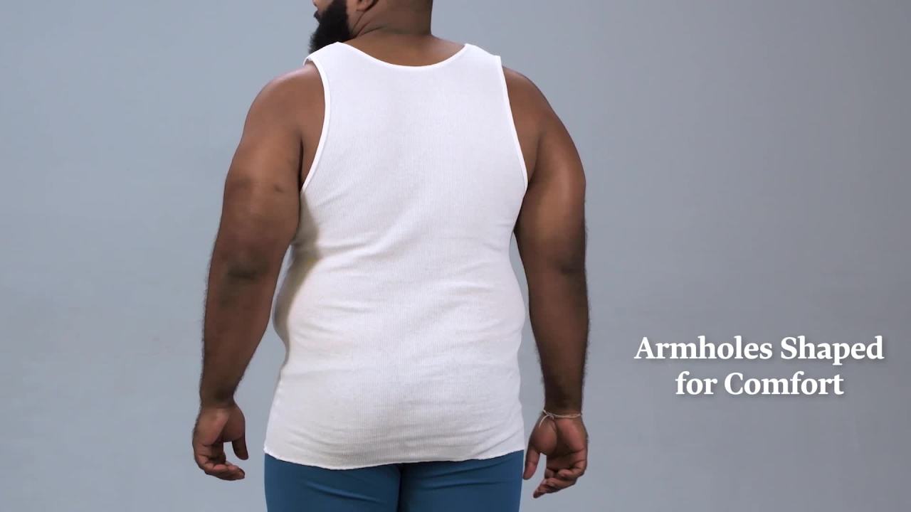 Fruit of the Loom Men's EverSoft Cotton A-Shirt White Tank Top ...