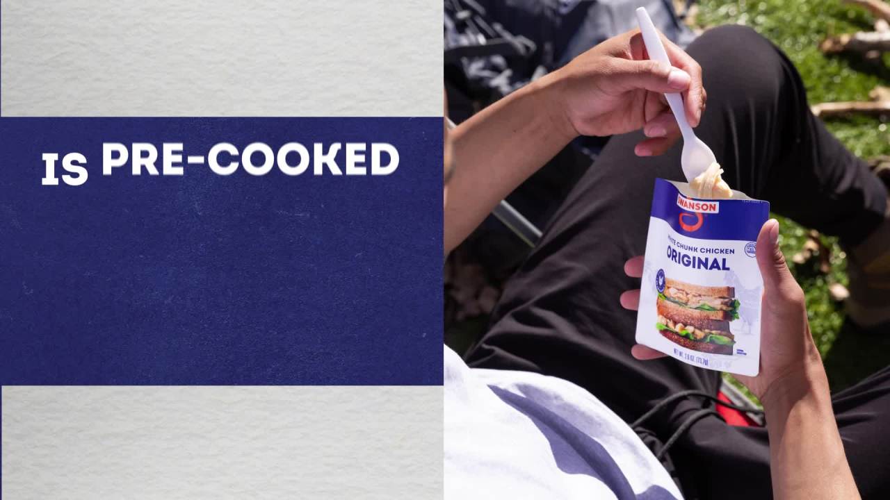 Swanson Hickory Smoked BBQ White Chunk Fully Cooked Chicken, 2.6 oz ...