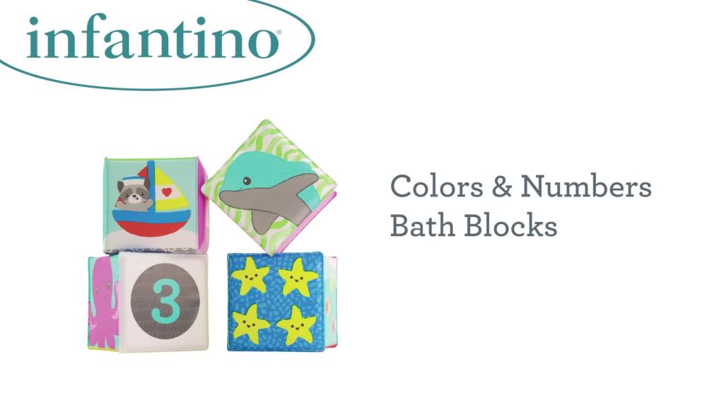 Shop Infantino Colors and Numbers Sea Animals Bath Blocks, 0-12 Months ...