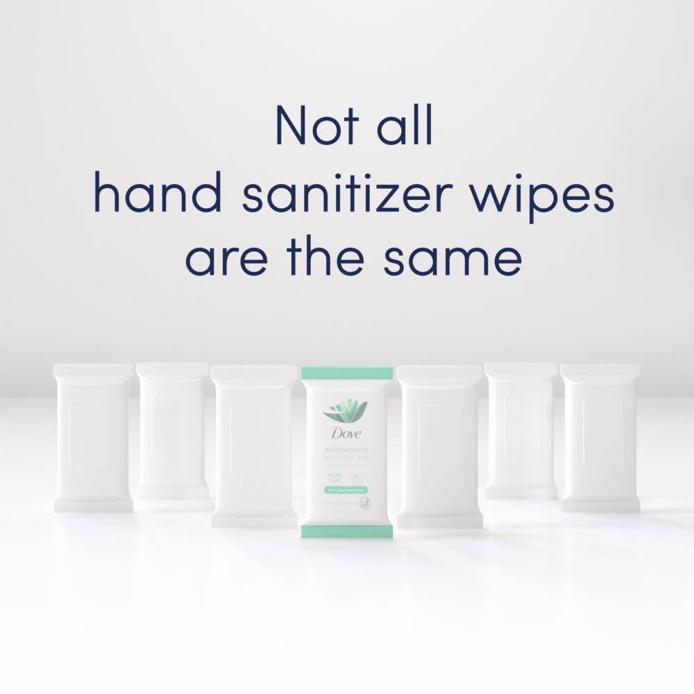 Dove Moisturizing Hand Sanitizer Wipes Aloe & Eucalyptus, 40 wipes ...