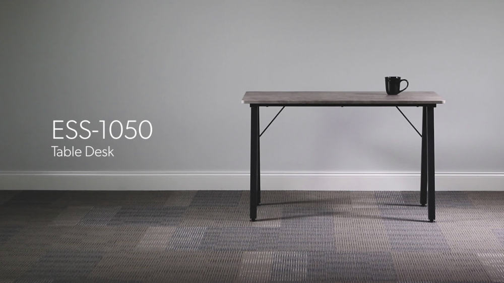 OFM Essentials Collection 48" Table Desk, in Concrete (ESS-1050-BLK-CNC ...