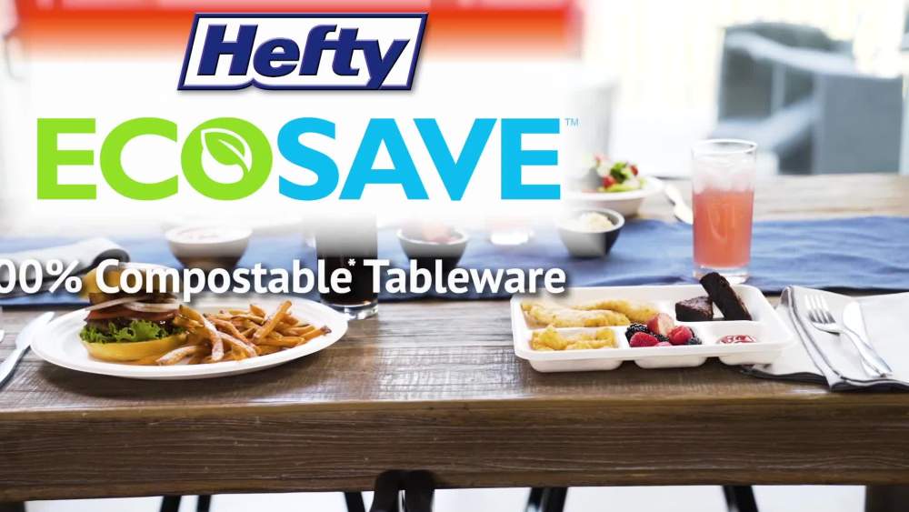 Hefty ECOSAVE Compostable Paper Plates, 8-3/4 Inch, 22 Count - Walmart.com