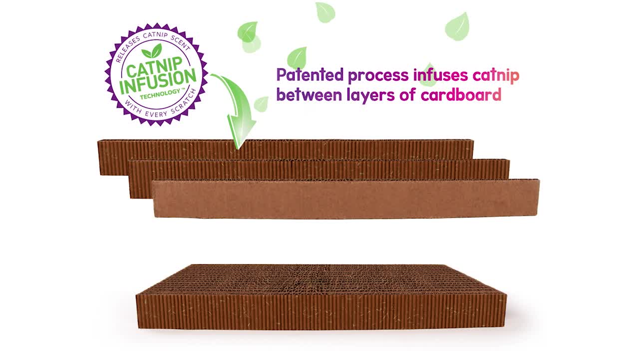SmartyKat Super Scratcher and Stacker Box Wide Corrugated Cat Scratcher ...