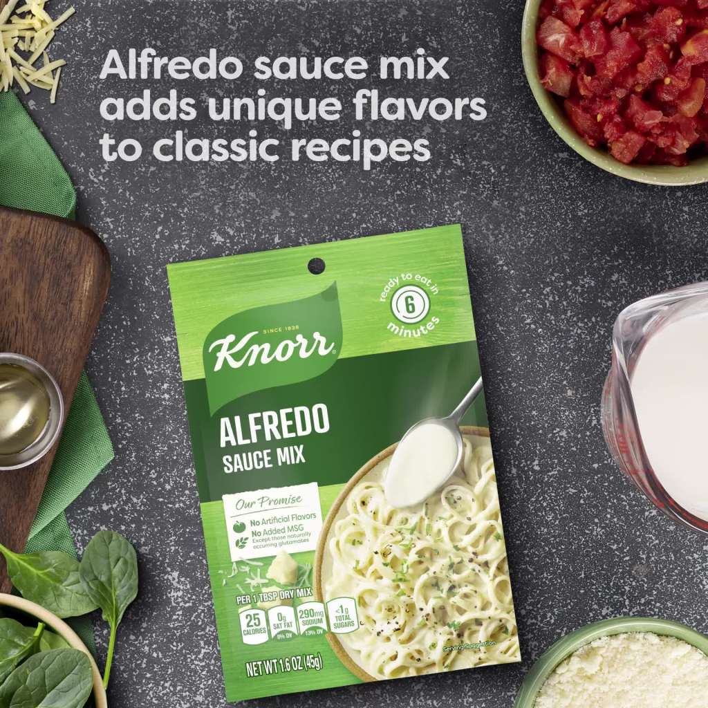 Knorr Creamy Alfredo Pasta Sauce Mix, 1.6 Oz, Velvety Cheese Blend for ...