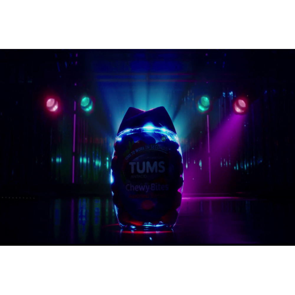 Tums Chewy Bites Heartburn Relief Antacid Chews, Berries and Cream, 32 ...