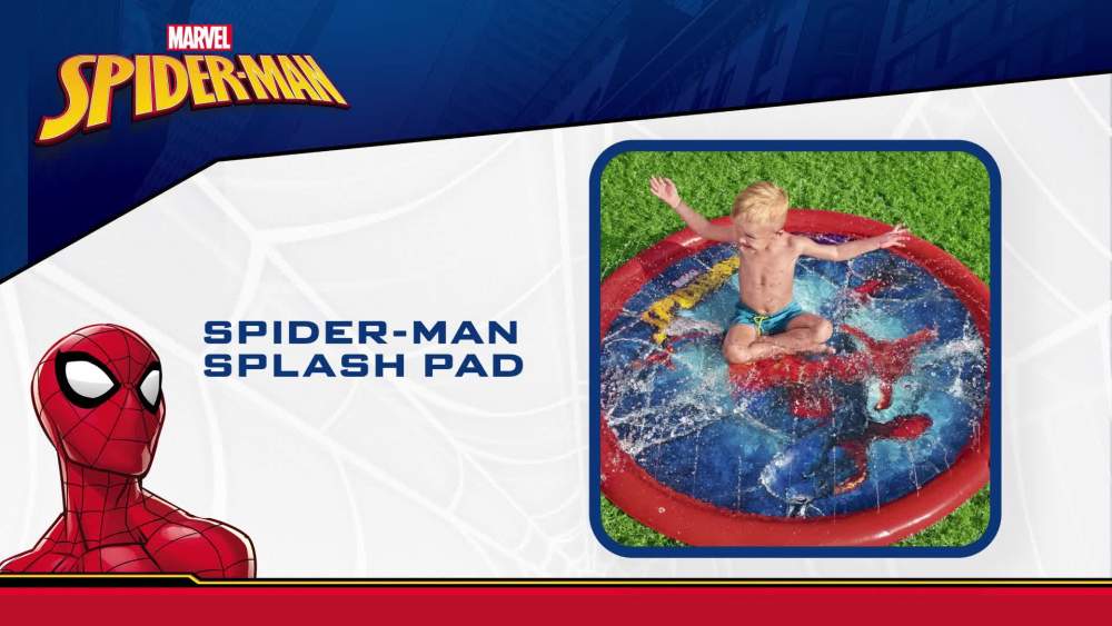 Spider-Man 65" Child Lawn Sprinkler Splash Pad, Ages 2+ - Walmart.com
