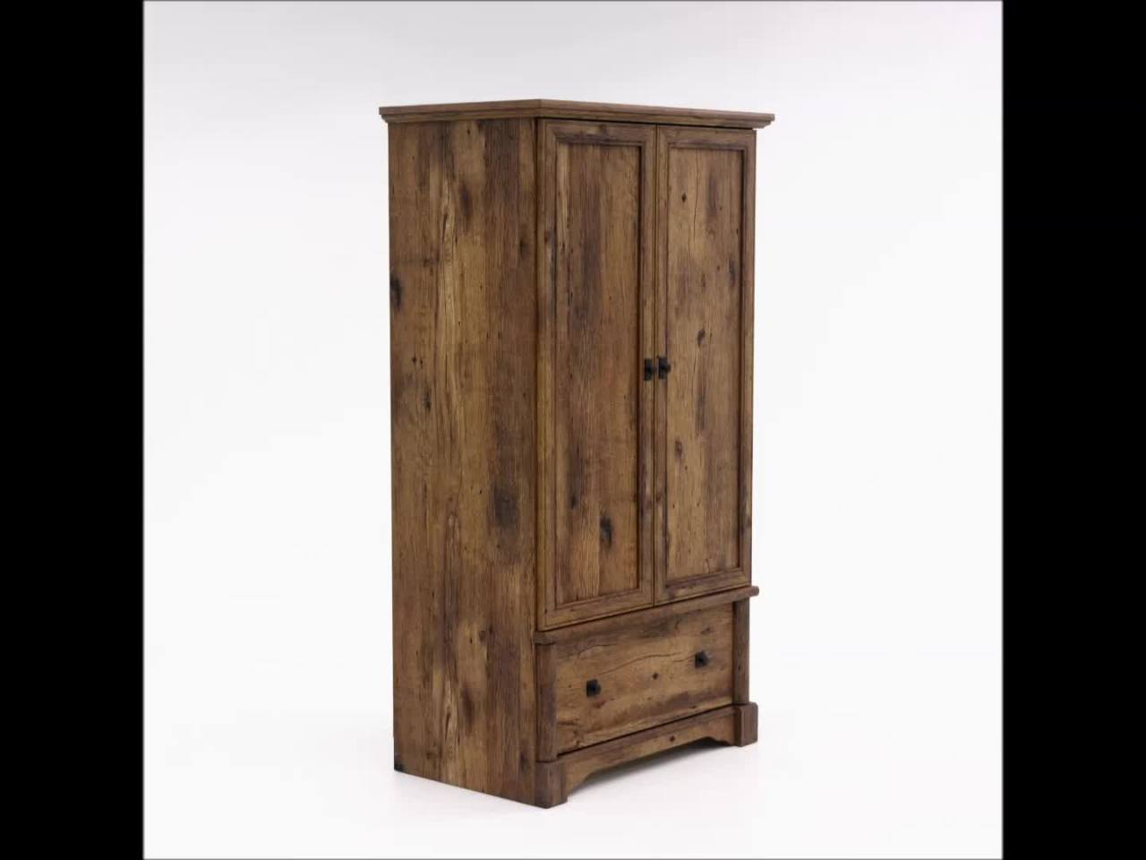 Sauder Palladia Armoire, Vintage Oak Finish - Walmart.com