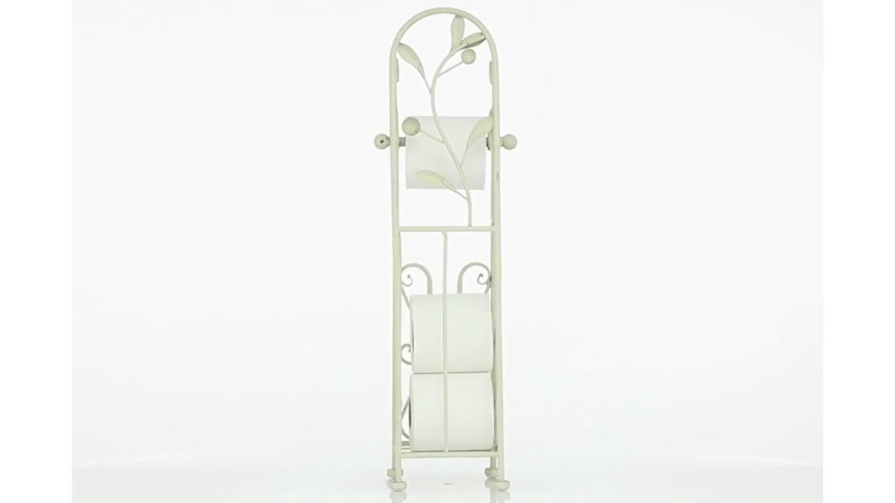 DecMode Cream Scroll 3 Roll Toilet Paper Holder - Walmart.com