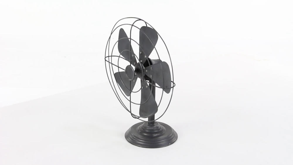15" x 18" Black Metal Fan Sculpture, by DecMode - Walmart.com