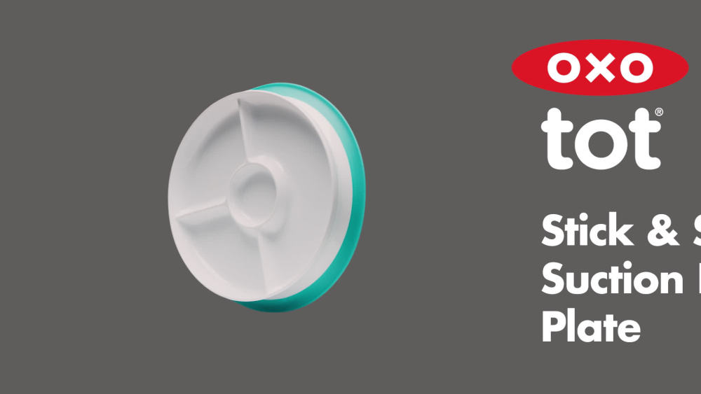 OXO Tot Stick & Stay Divided Plate, Teal - Walmart.com
