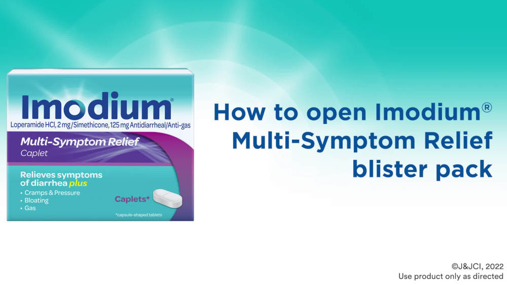 Imodium Multi-Symptom Relief Anti-Diarrheal Medicine Caplets, 18 ct ...