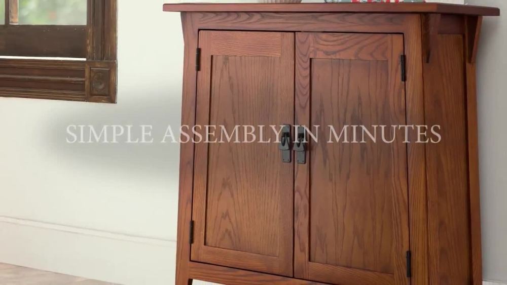 Leick Home 10001-RS Mission Foyer Cabinet Hall Stand, Made with Solid ...