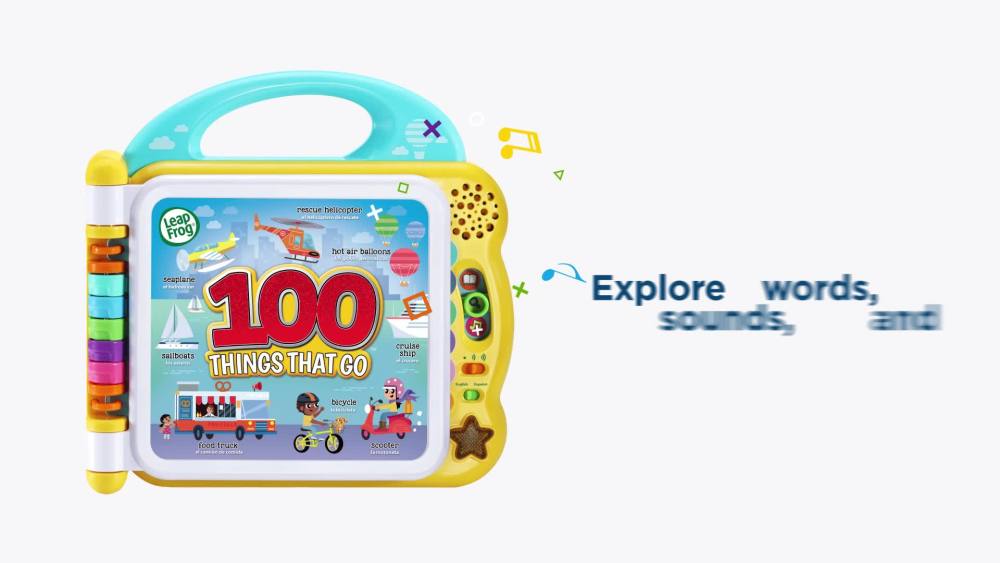 LeapFrog 100 Things That Go Bilingual Take-Along Book for Kids, Teaches ...