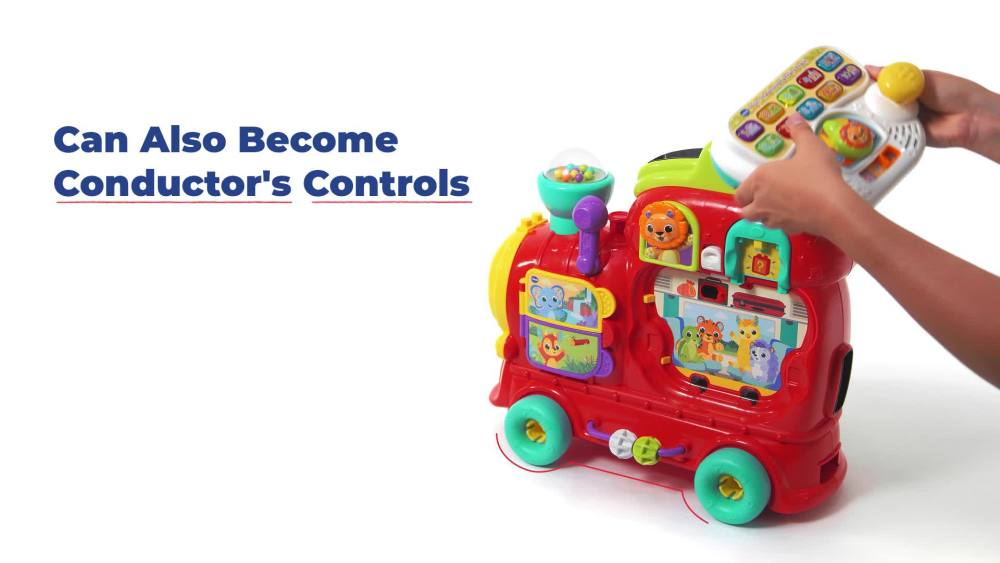 VTech 4-in-1 Learning Letters Train Sit-to-Stand Walker, Ride-on Toy ...