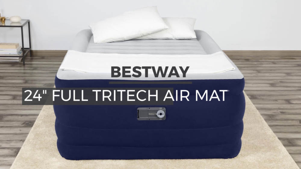Bestway Tritech 24" Air Mattress Antimicrobial Coating with Built-in AC Pump, Full - Walmart.com