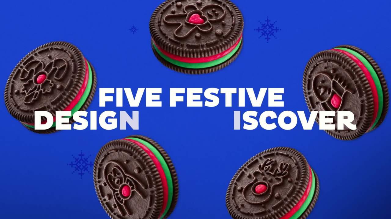 OREO Red and Green Festive Creme Chocolate Sandwich Cookies, Holiday ...