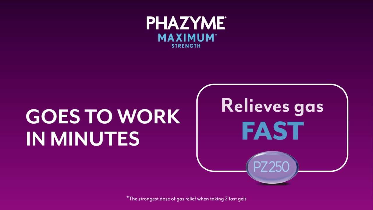 Phazyme Maximum Strength Softgel, 250mg, 12 Ct HSA/FSA Eligible ...