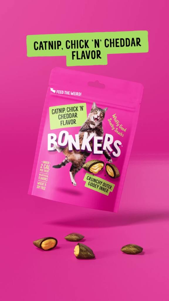 Bonkers Crunchy & Soft Flavored Kitty Chicken Treats, Wheat & Soy Free ...