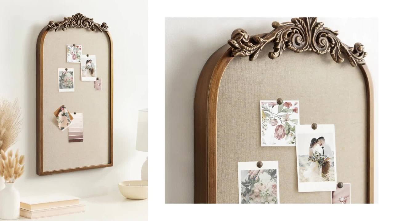 Free Shipping! Kate and Laurel Arendahl Arch Pinboard, Gold, 13 x 25 ...